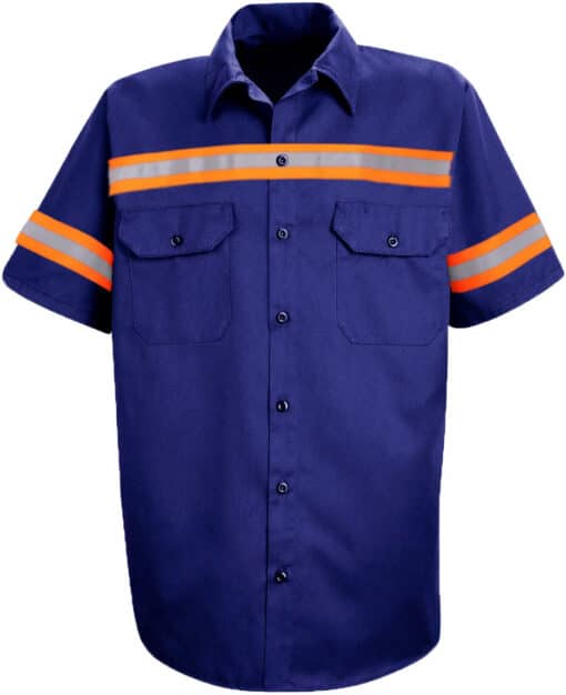 CAMISA FORMAL EMPRESARIAL CON REFLECTIVO MANGA CORTA - Sericogua