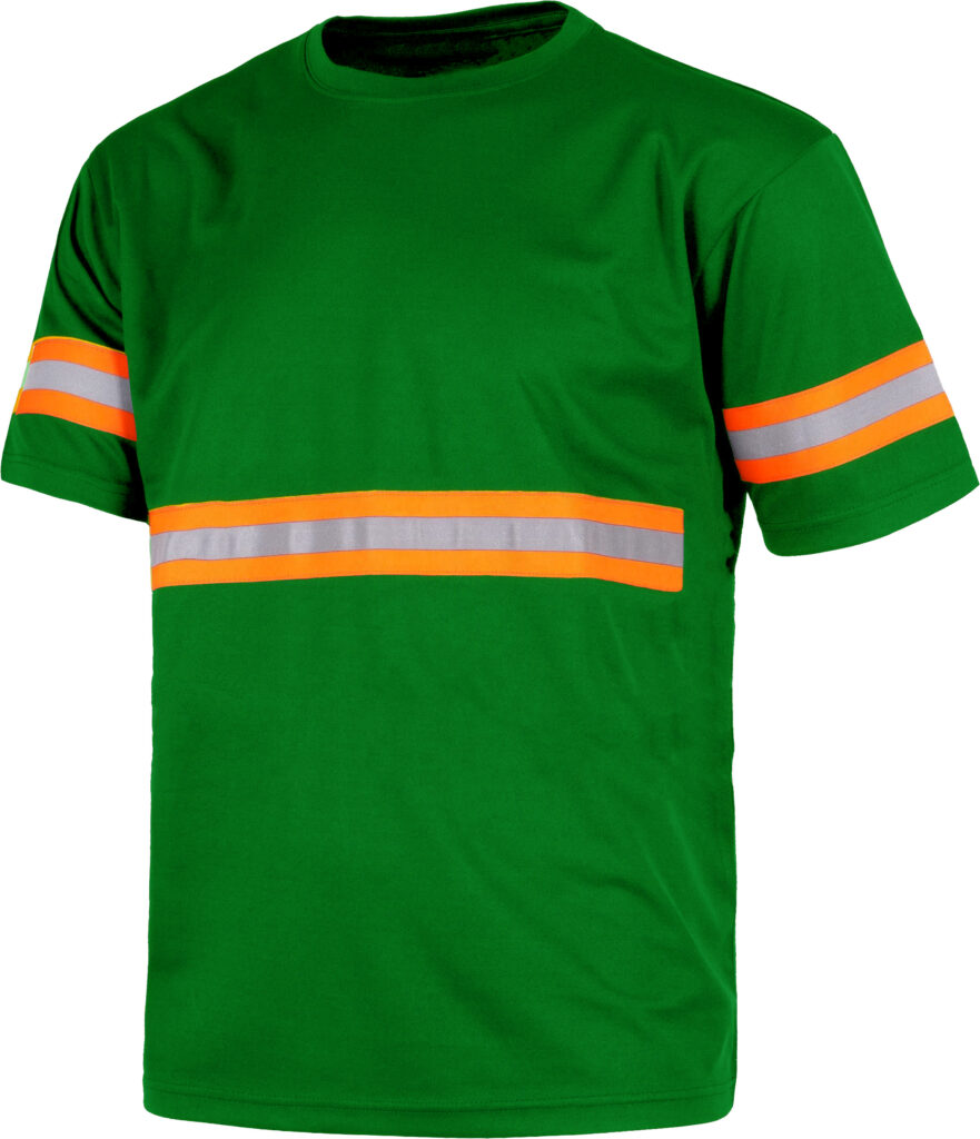 PLAYERA DE ALGODÓN MANGA CORTA CON CINTA REFLECTIVA - Sericogua